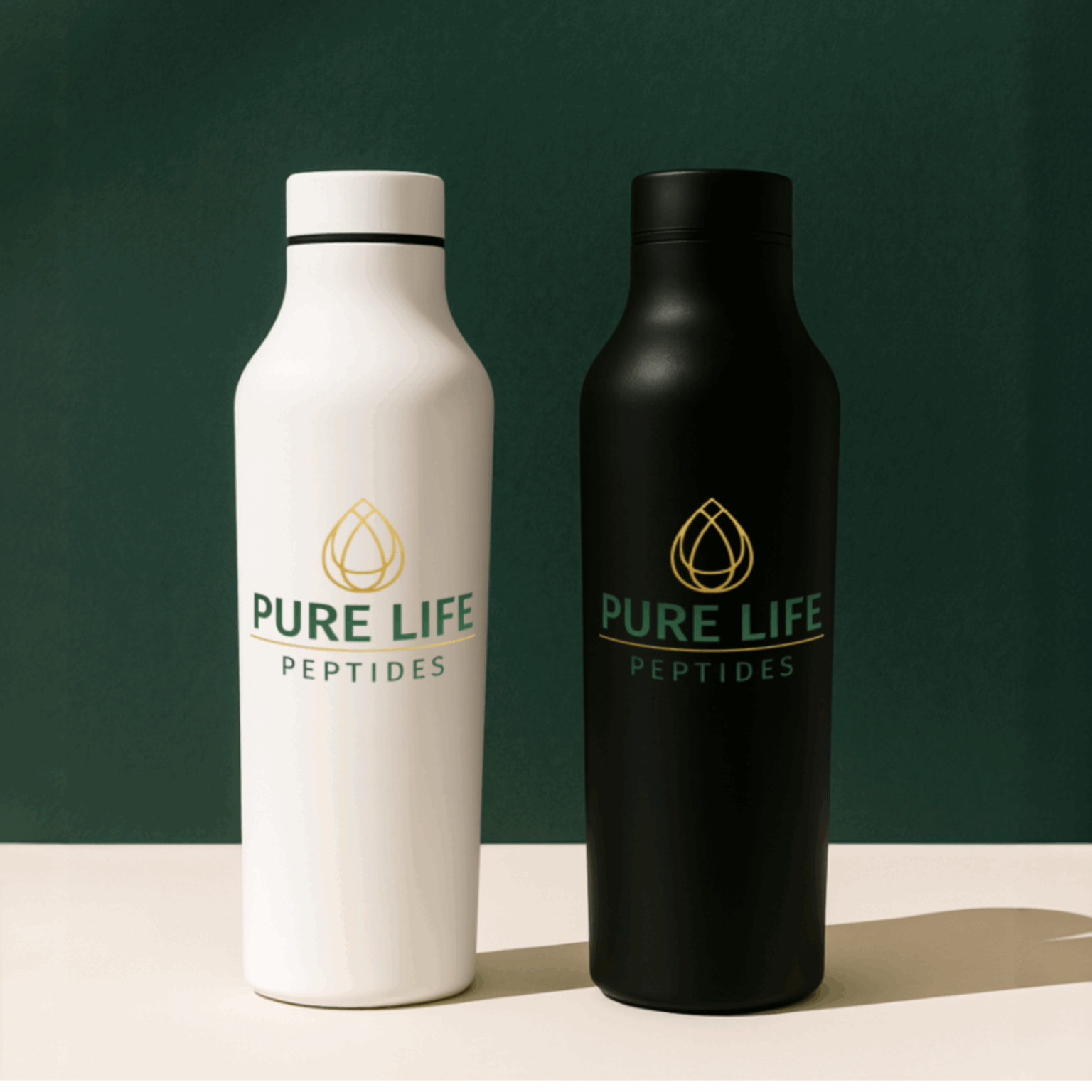 The Pure Life Signature Stainless Steel Water Bottle | Pure Life Peptides
